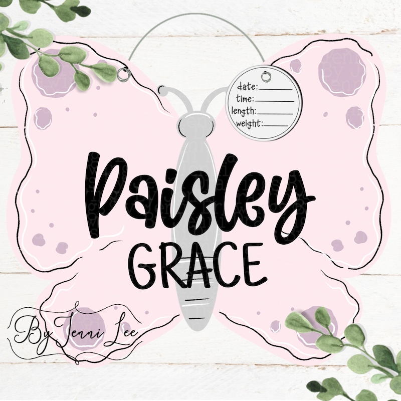 Butterfly Sign for Nursery Door - Etsy