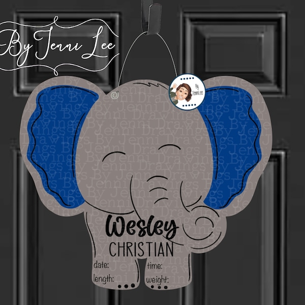 Elephant Door Sign - Etsy