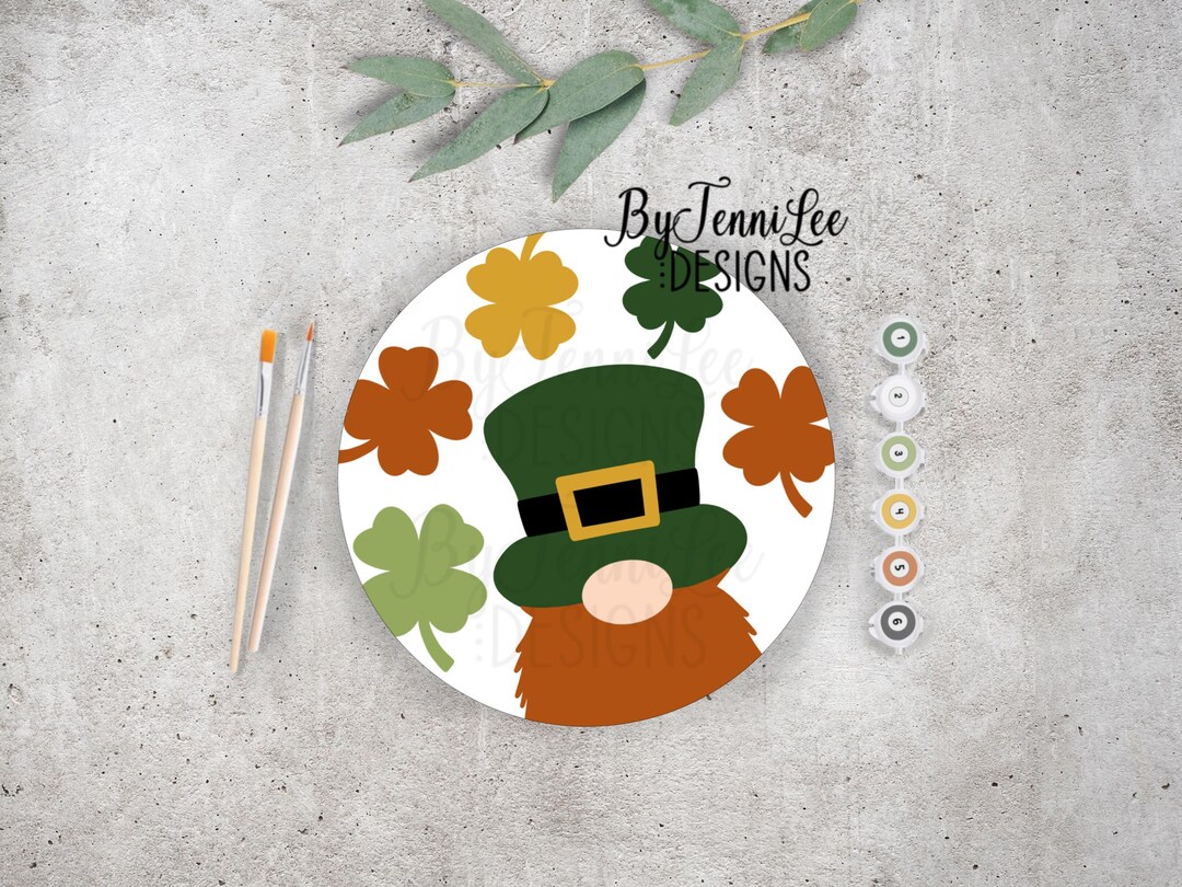 Paint by Number Lucky Leprechaun Wood Kit - Etsy
