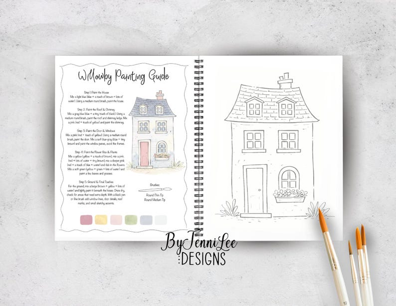 Home Sweet Homes: A Watercolor Painting Workbook, 12 Ready to Paint ...