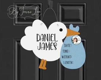 Stork Hospital Door Hanger - Etsy