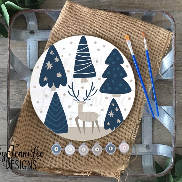 Paint by Number Deer - Etsy