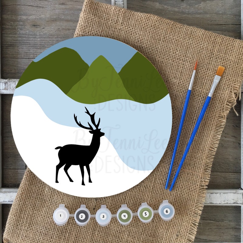 Paint by Number Deer - Etsy