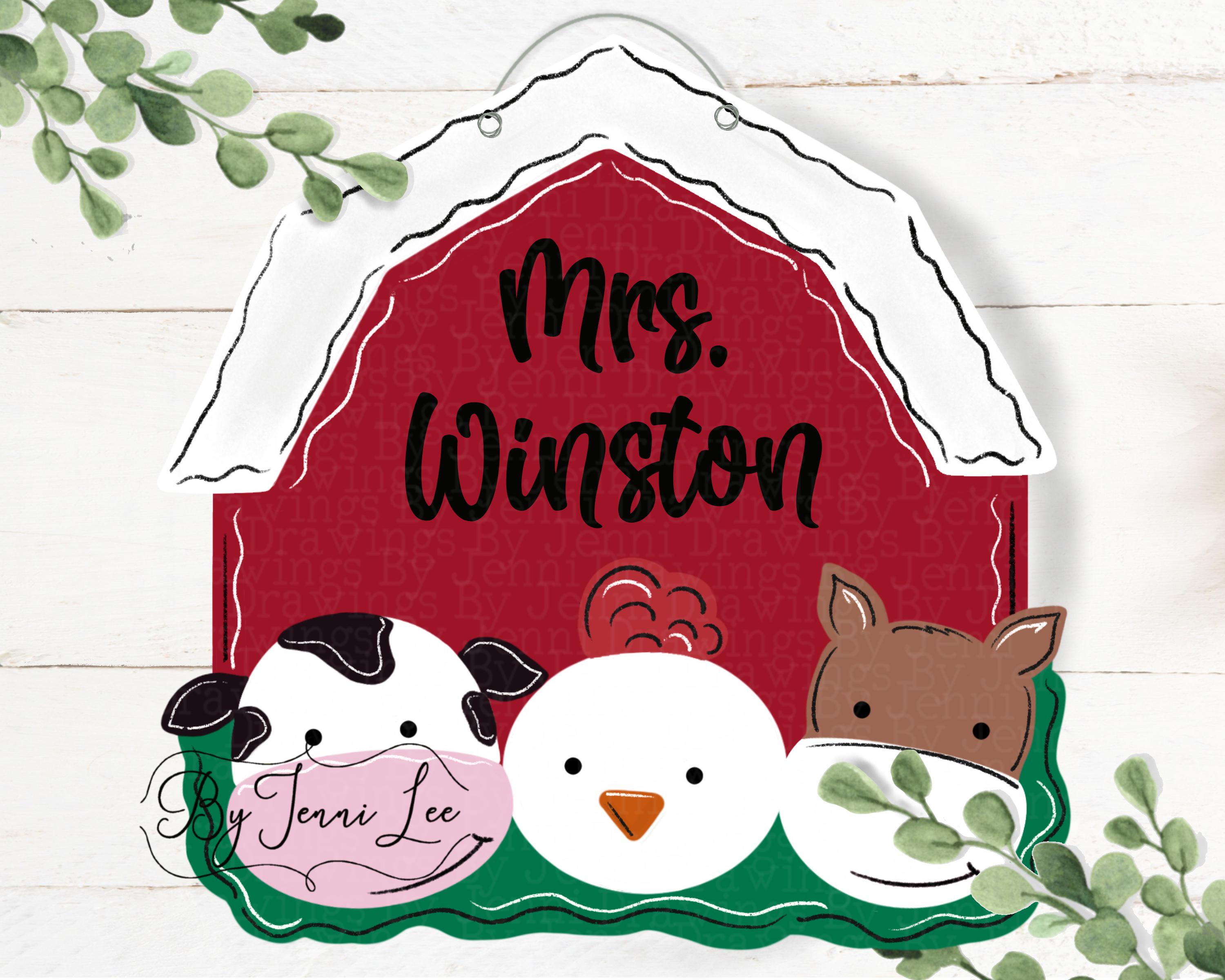 Teacher Door Sign, Farm Door Hanger, Back to School Barn Door Sign ...