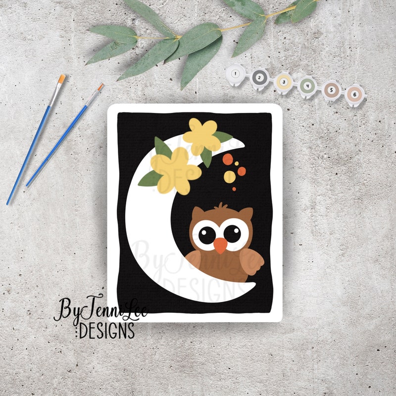Paint by Number Kit, Owl - Etsy