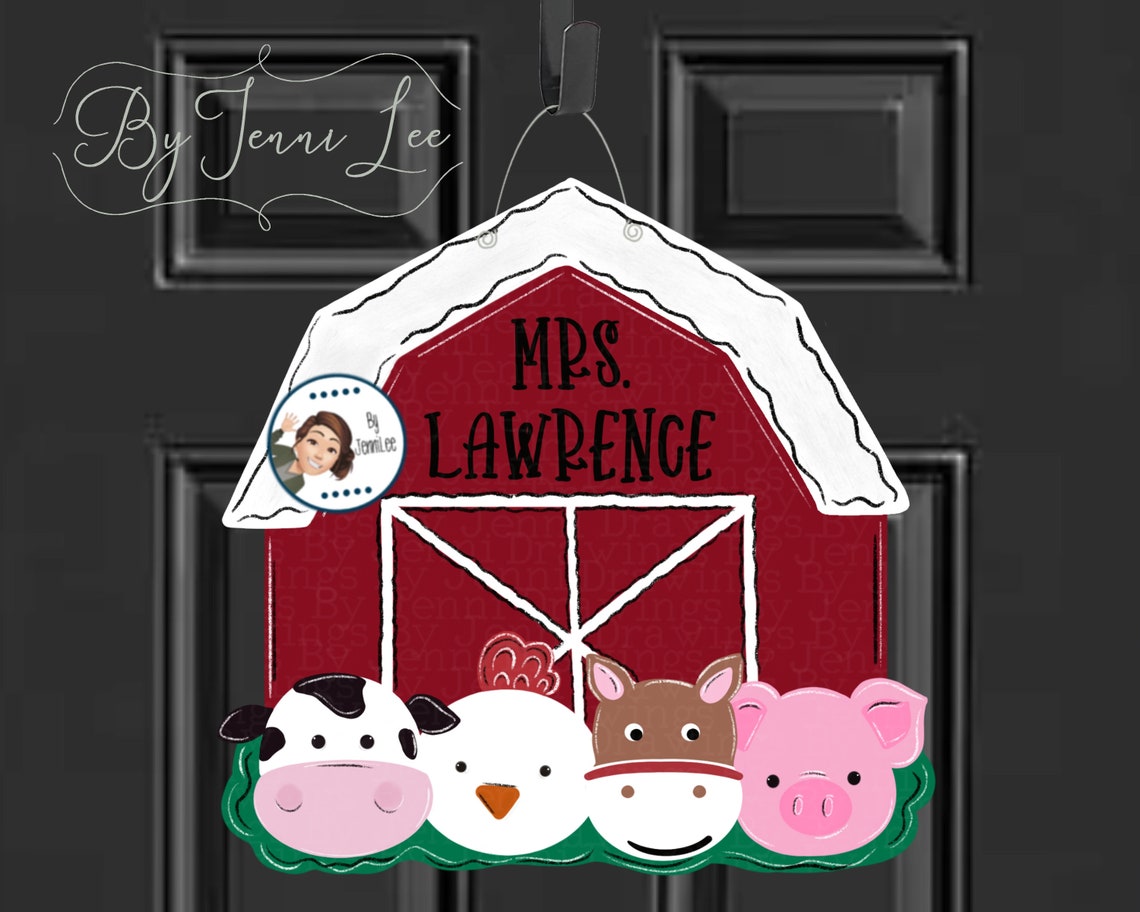 Teacher Door Sign Farm Door Hanger Back to School Barn Door - Etsy