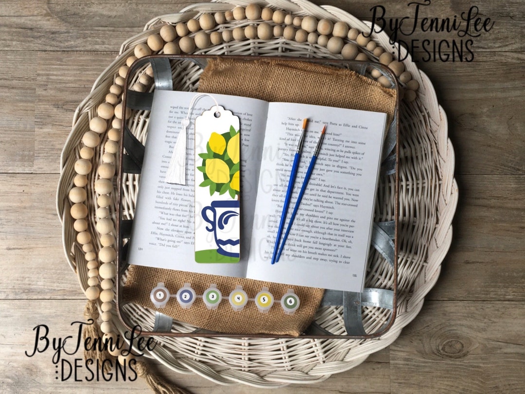 Paint by Number Lemon Tree Wood Bookmark - Etsy