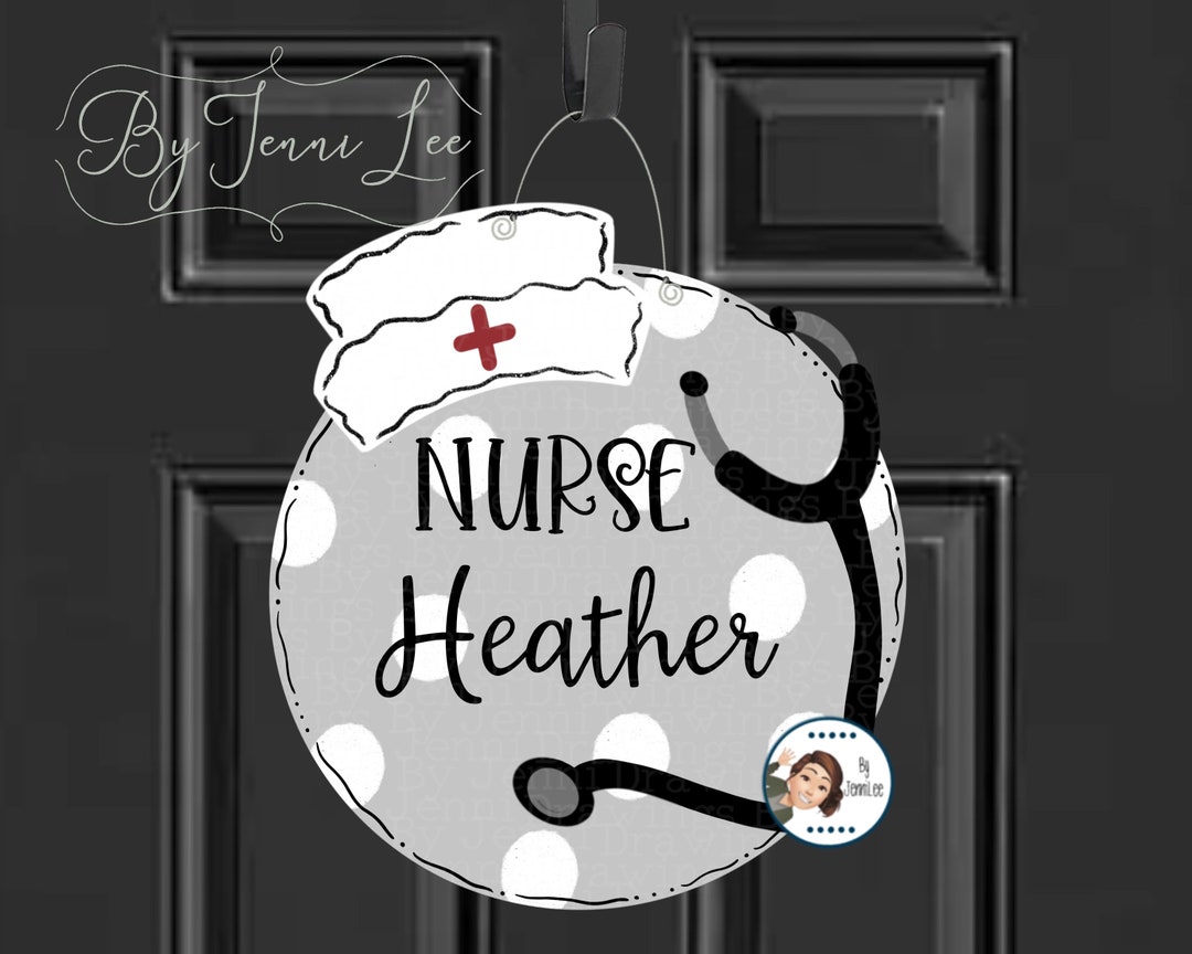 Nurse Door Hanger, Nurse Gift, School Nurse Wreath Sign, New Nurse Door ...