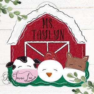 Teacher Door Sign, Farm Door Hanger, Back to School Barn Door Sign ...