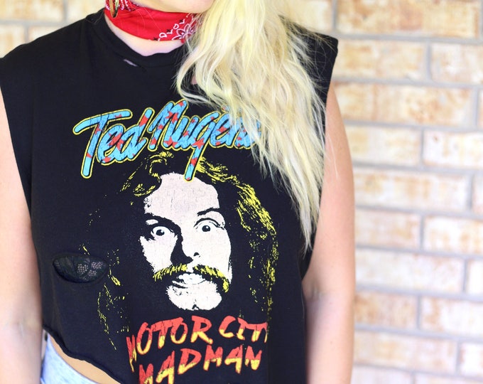Distressed Tied Cut Crop Top Poison World Tour Shirt - Etsy