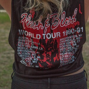 Distressed Tied Cut Crop Top Poison World Tour Shirt - Etsy