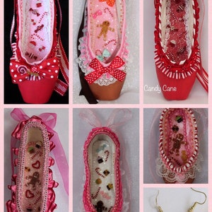 Decorated Pointe Shoe: Nutcracker,kingdom of Sweets, Gingerbread, Polichinelles, Candies ...