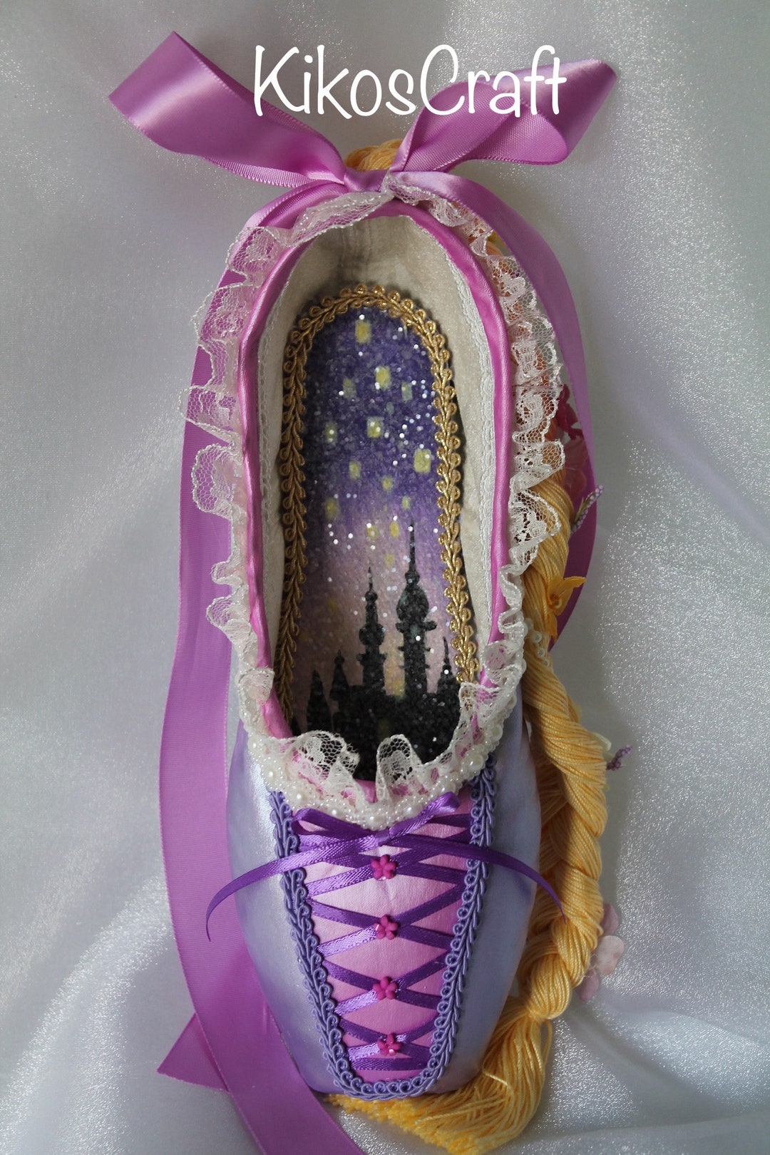 Decorated Pointe Shoe: Rapunzel, Tangled,princess,ooak Holiday Gift - Etsy