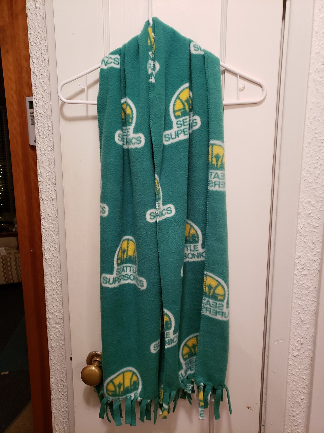 Fringed Fleece SEATTLE SUPERSONICS SCARF 11.5 X 72 Neck - Etsy