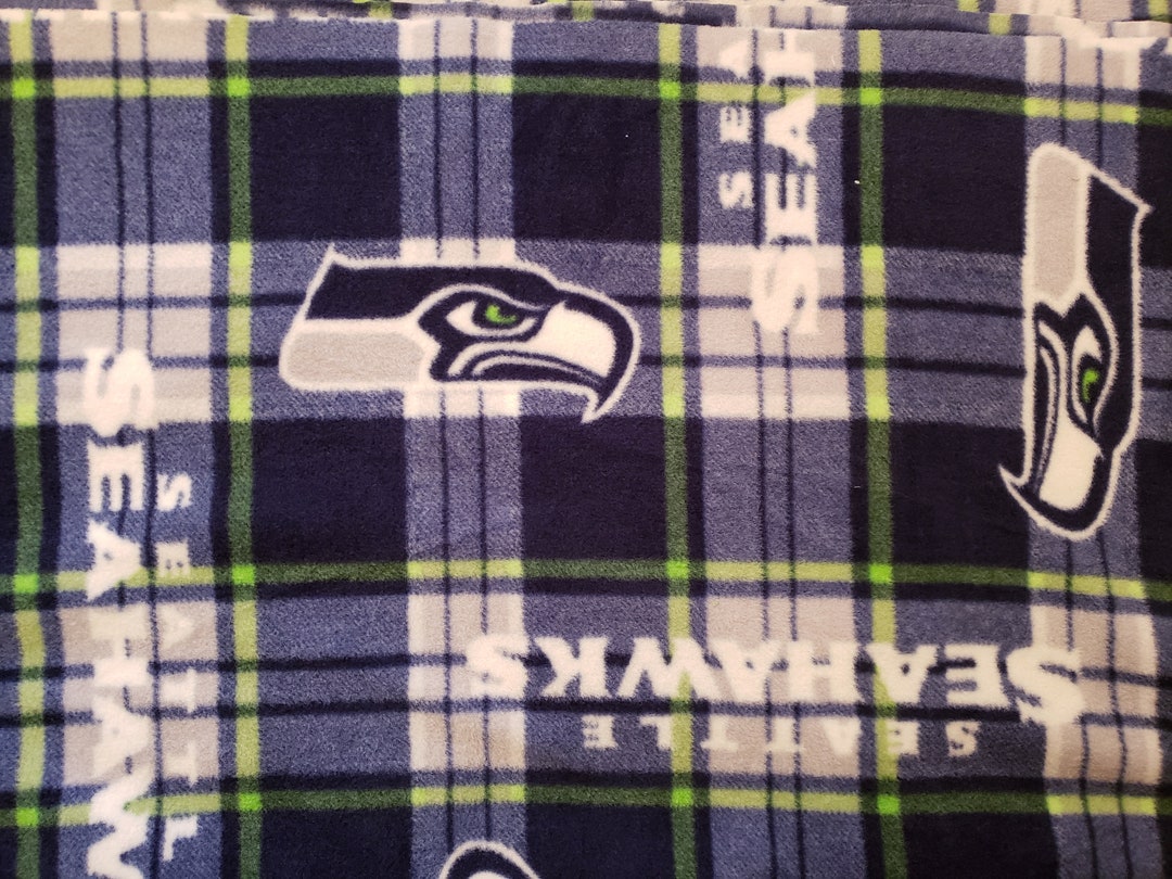 Fleece BLANKET - SEATTLE SEAHAWKS Plaid - No-sew Fleece Blanket 58" X ...