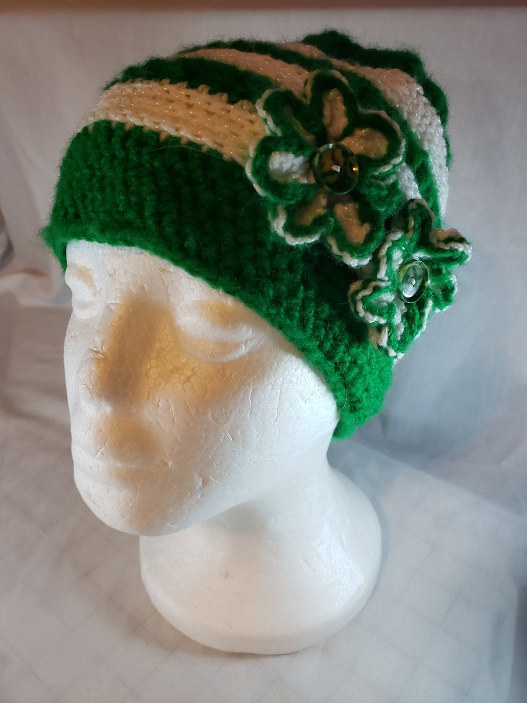 Cute as a Button Hats – HAND-CROCHETED BEANIE Hats With Flowers - Etsy