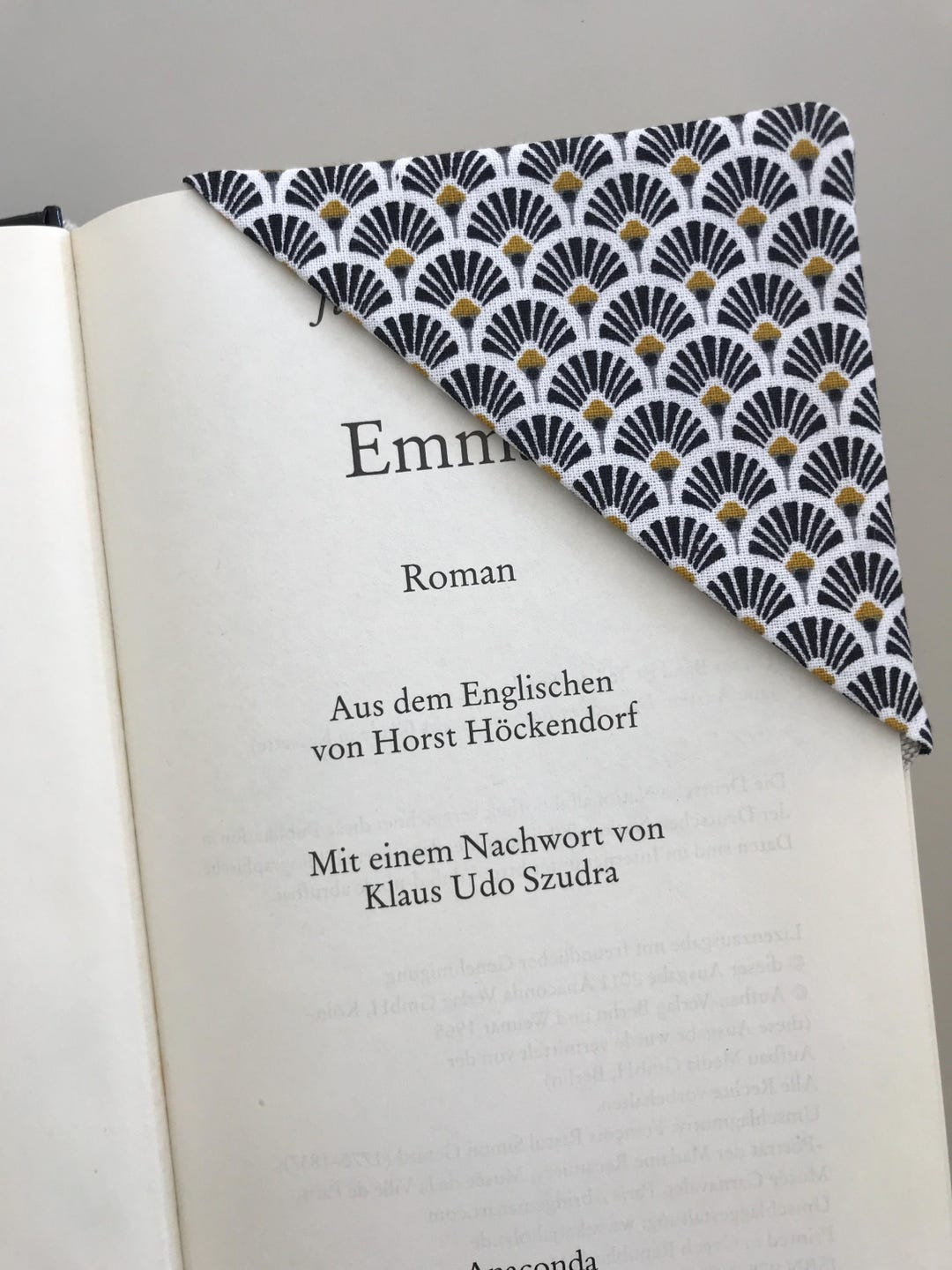 Lesezeichen aus Stoff, Art Deco Lesezeichen, Geschenk für Bücherfreunde ...