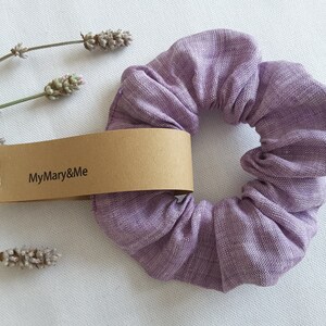 Scrunchie Natural Linen Lavender Colours - Etsy