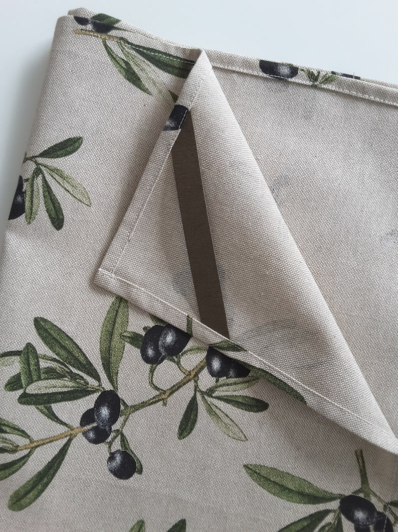 Olives Tea Towel, Olive Branches Tea Towel, Floral Tea Towel, Hygge Tea ...