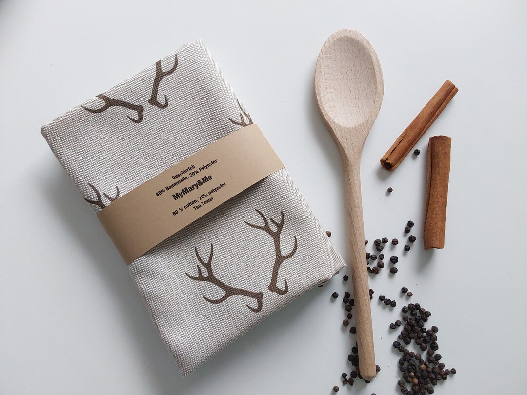 Antler Tea Towel, Hygge Tea Towel, Deer Tea Towel - Etsy