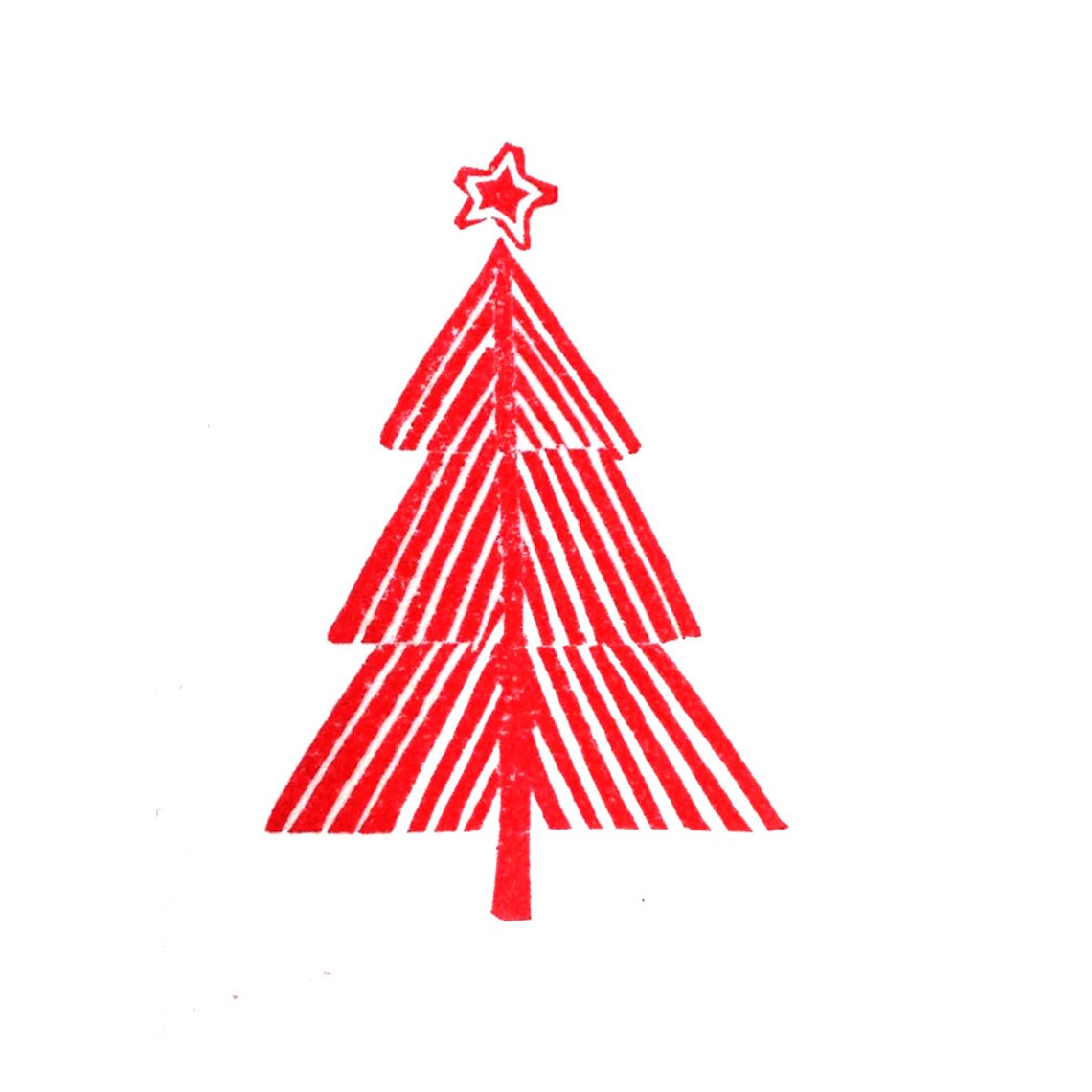 Christmas Tree Christmas Tree Stamp Christmas Stamp Pine - Etsy