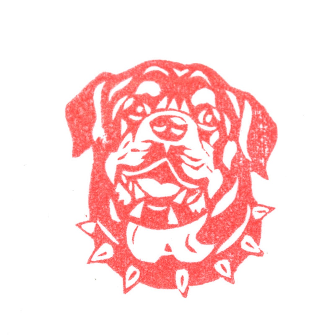 Bulldog Stamp, Wooden Stamp, Dog Portrait Stamp, Hand Carved, Clay ...