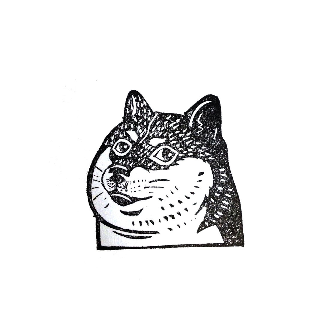 Sello Doggo, sello dux, sello meme, sello de madera, bloque de ...