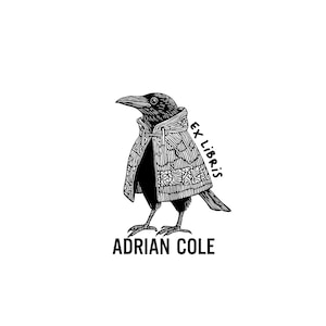 Raven Ex Libris Stamp, for Personalized Book Ownership, Raven Stamp ...