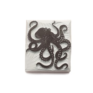 Octopus Stamp, Animal Stamp, Wooden Stamp, Hand Carved, Wood Stamp ...