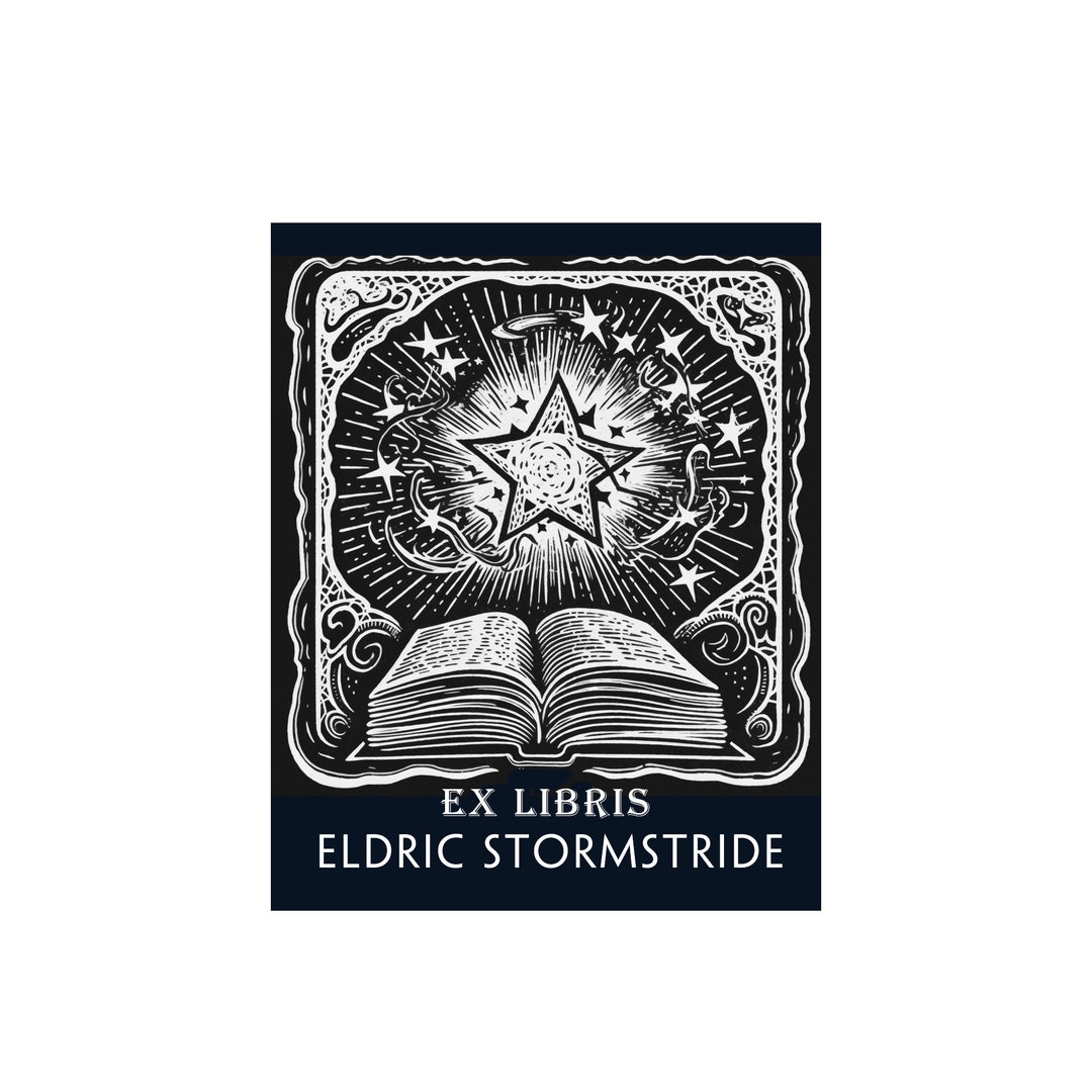 Customizable Spell Book Ex Libris Stamp Personalize Your - Etsy