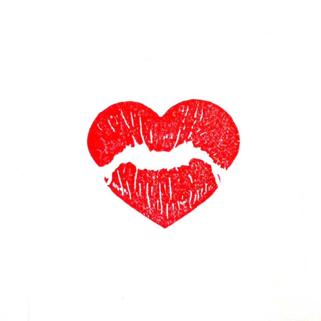Kiss Stamp, Love Stamp, Heart Stamp, Heart Shape Stamp, Valentine Stamp ...