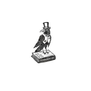 Ex-libris Stamp, Raven Stamp, Library Stamp, Book Stamp, Rubber Stamp ...