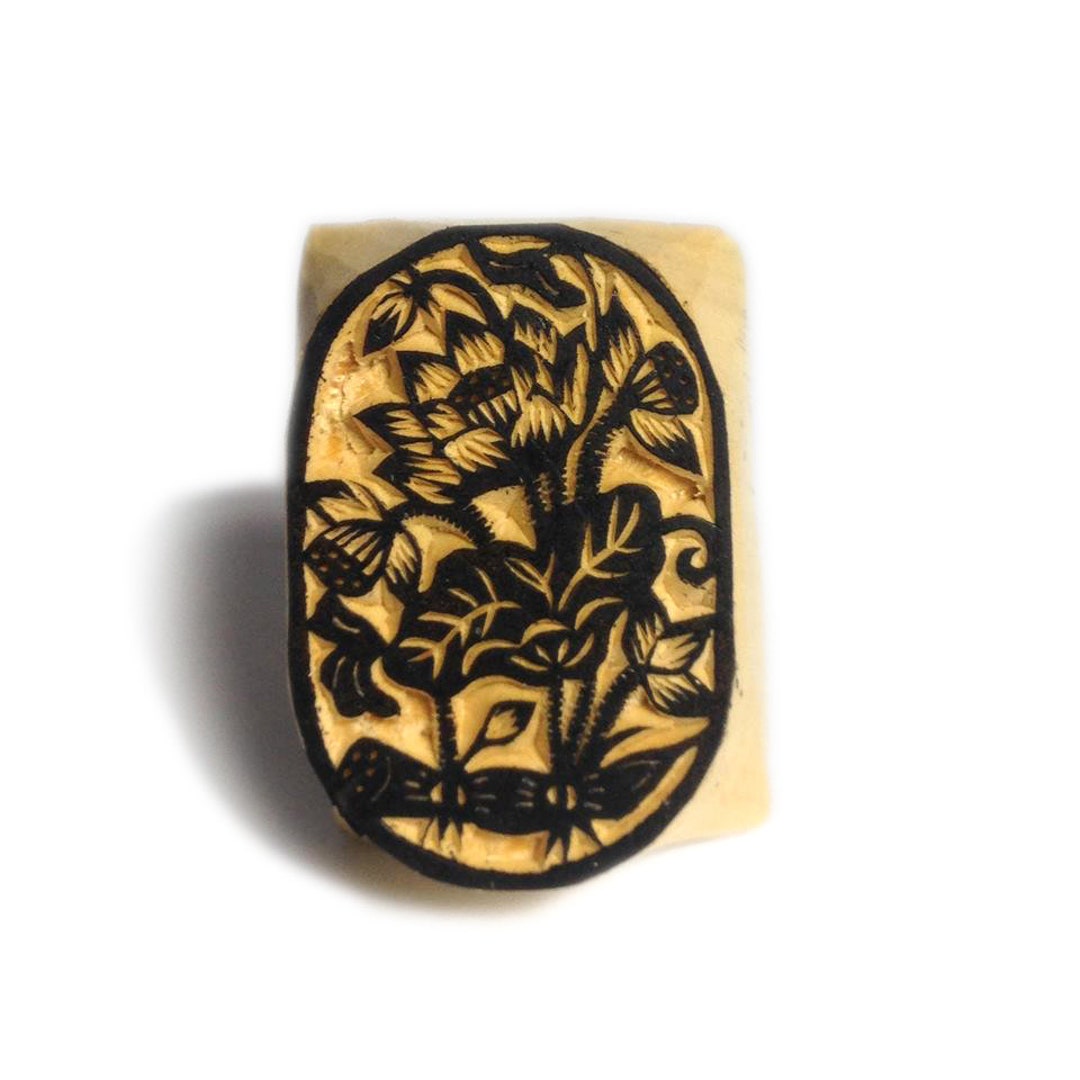 Lotus Stamp, Lotus Flower Stamp, Wooden Stamp, Hand Carved, Printing ...