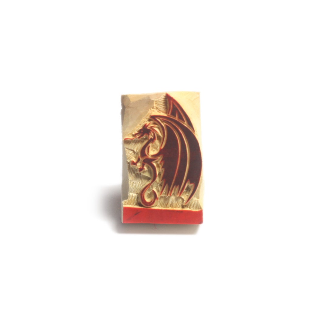 Dragon Stamp Winged Dragon Stamp Stamp With Your Name - Etsy