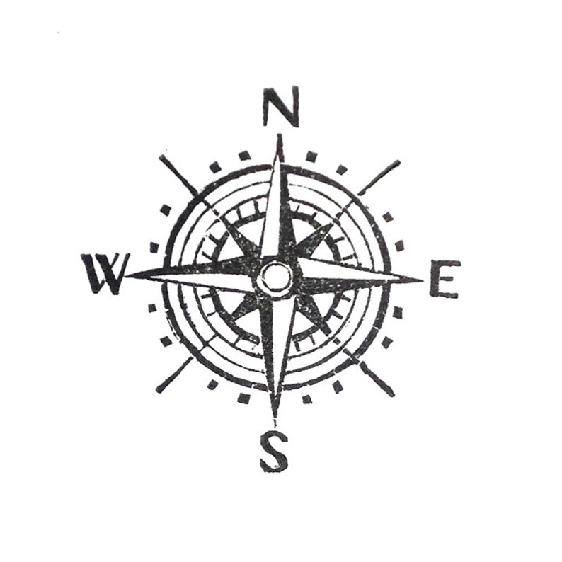 Compass Stamp Wooden Stamp Hand Carved Pottery Stamp - Etsy UK