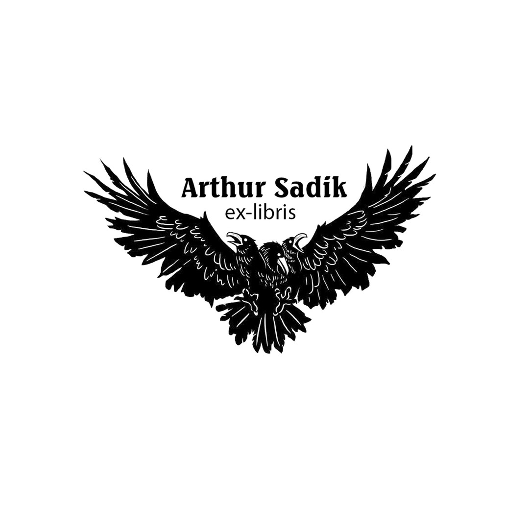 Ex-libris Stamp, Raven Stamp, Library Stamp, Book Stamp, Rubber Stamp ...