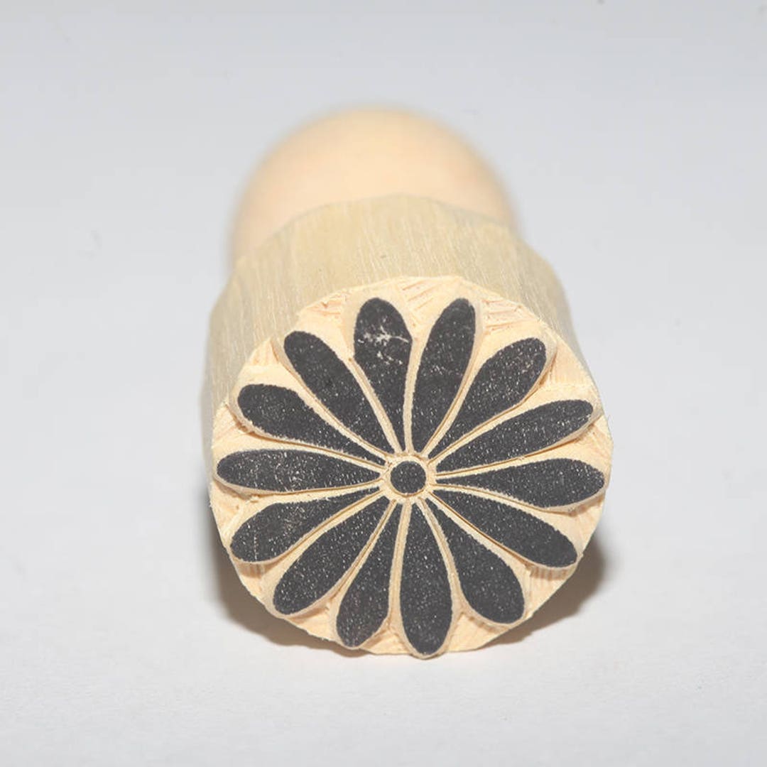 Hand Carved Daisy Flower Stamp: Wooden Clay Pottery Stamp - Etsy