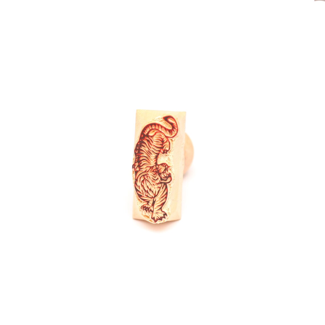 Tiger Stamp Wooden Stamp Hand Carved Clay Stamp Pottery - Etsy