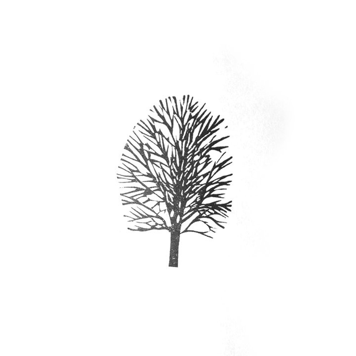 Tree Stamp Oak Tree Stamp Hand Carved Printing Block - Etsy