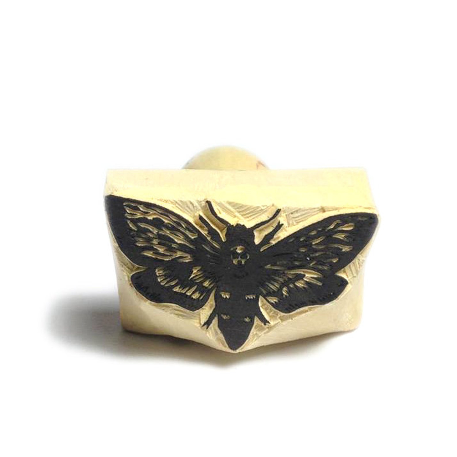 Moth stamp butterfly stamp insect stamp wooden stamp hand | Etsy