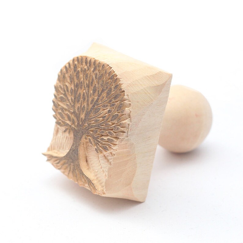 Tree Stamp Tree of Life Tree of Life Stamp Hand Carved | Etsy