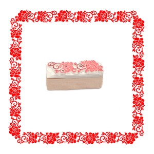 Flower Frame Stamp, Flower Border Stamp, Rubber Stamp, Flower Stamp ...