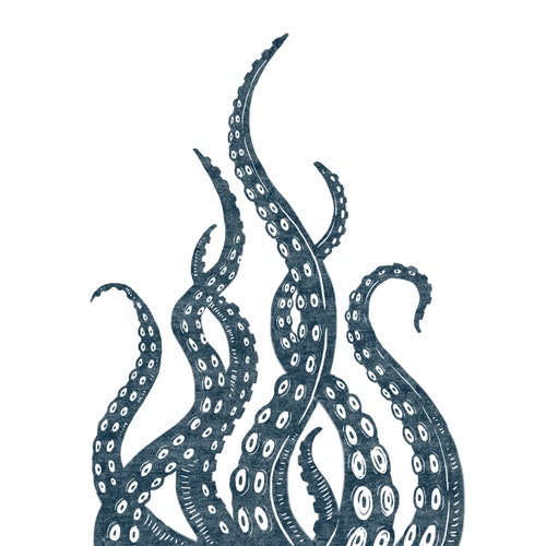 Octopus Stamp Animal Stamp Wooden Stamp Hand Carved Wood - Etsy