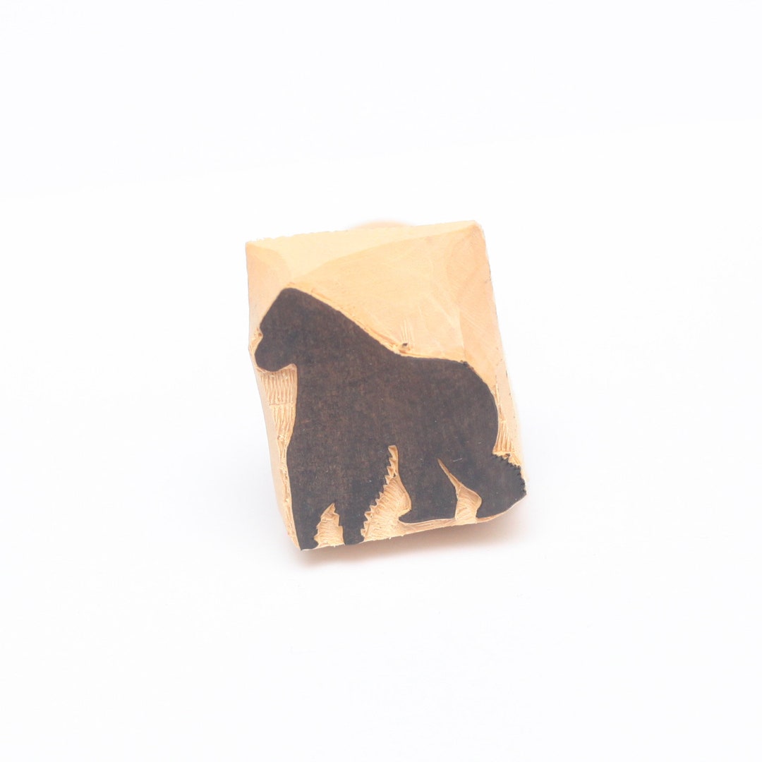 Gorilla Stamp, Animal Stamp, Rubber Stamp Stamp, Hand Carved, Wood ...