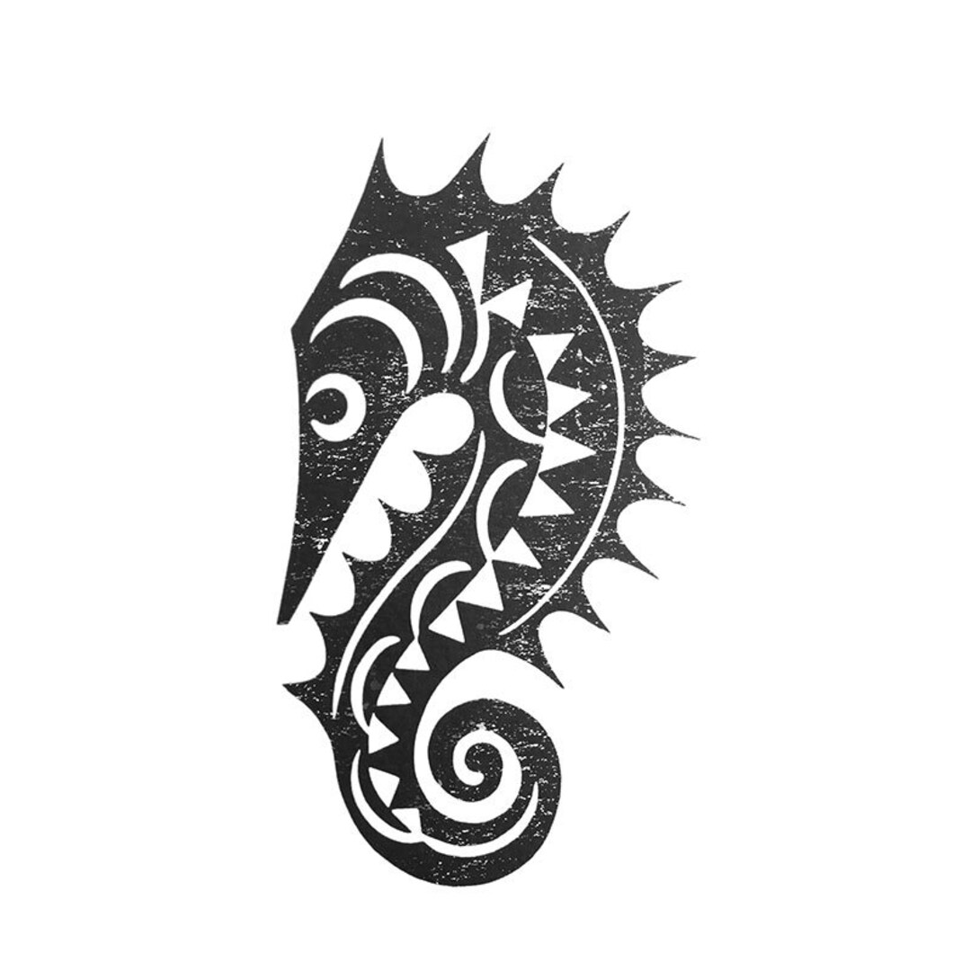 Seahorse Stamp, Sea Horse Wooden Stamp, Hand Carved, Printing Block ...