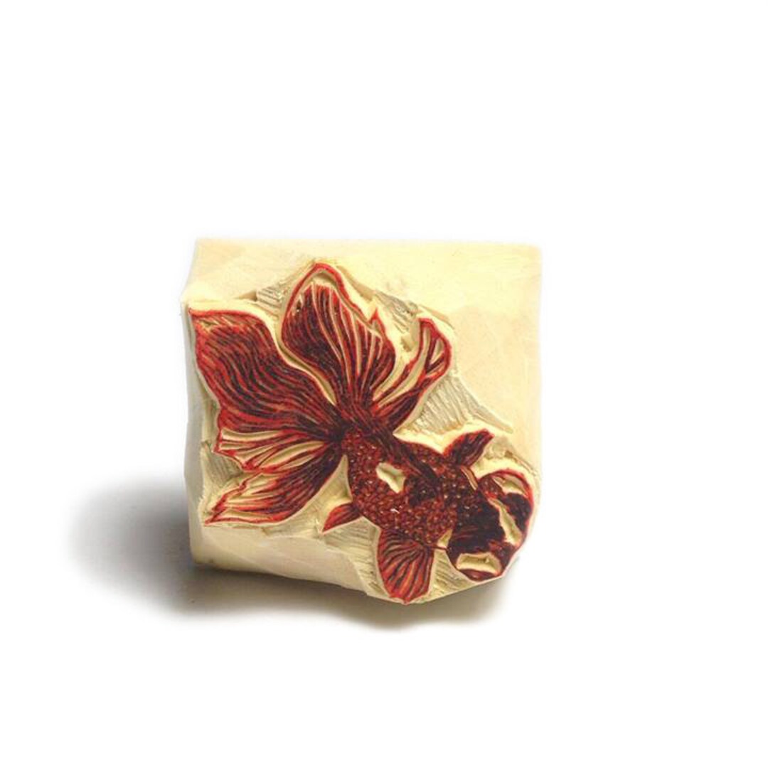 Goldfish Stamp, Goldfish Stamps, Fish Stamp, Woodblock, Printing Block ...