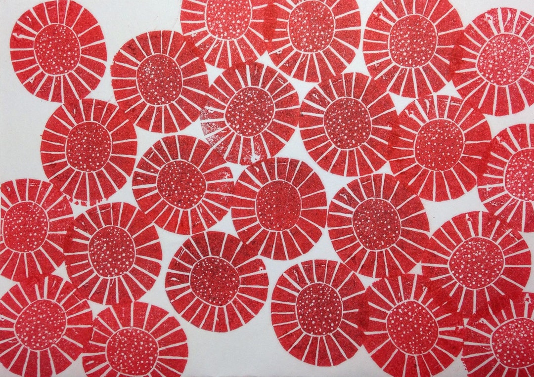 Flower Pattern Stamp, Flower Stamp, Daisy Stamp, Wooden Stamp, Printing ...