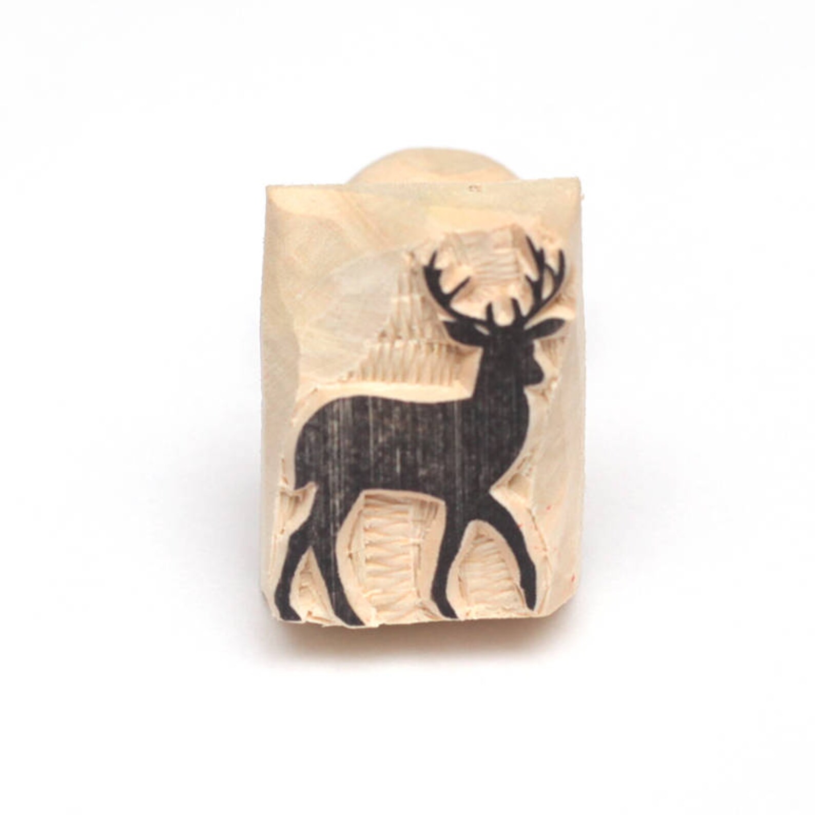 Deer Stamp Wooden Stamp Hand Carved Clay Stamp Pottery - Etsy