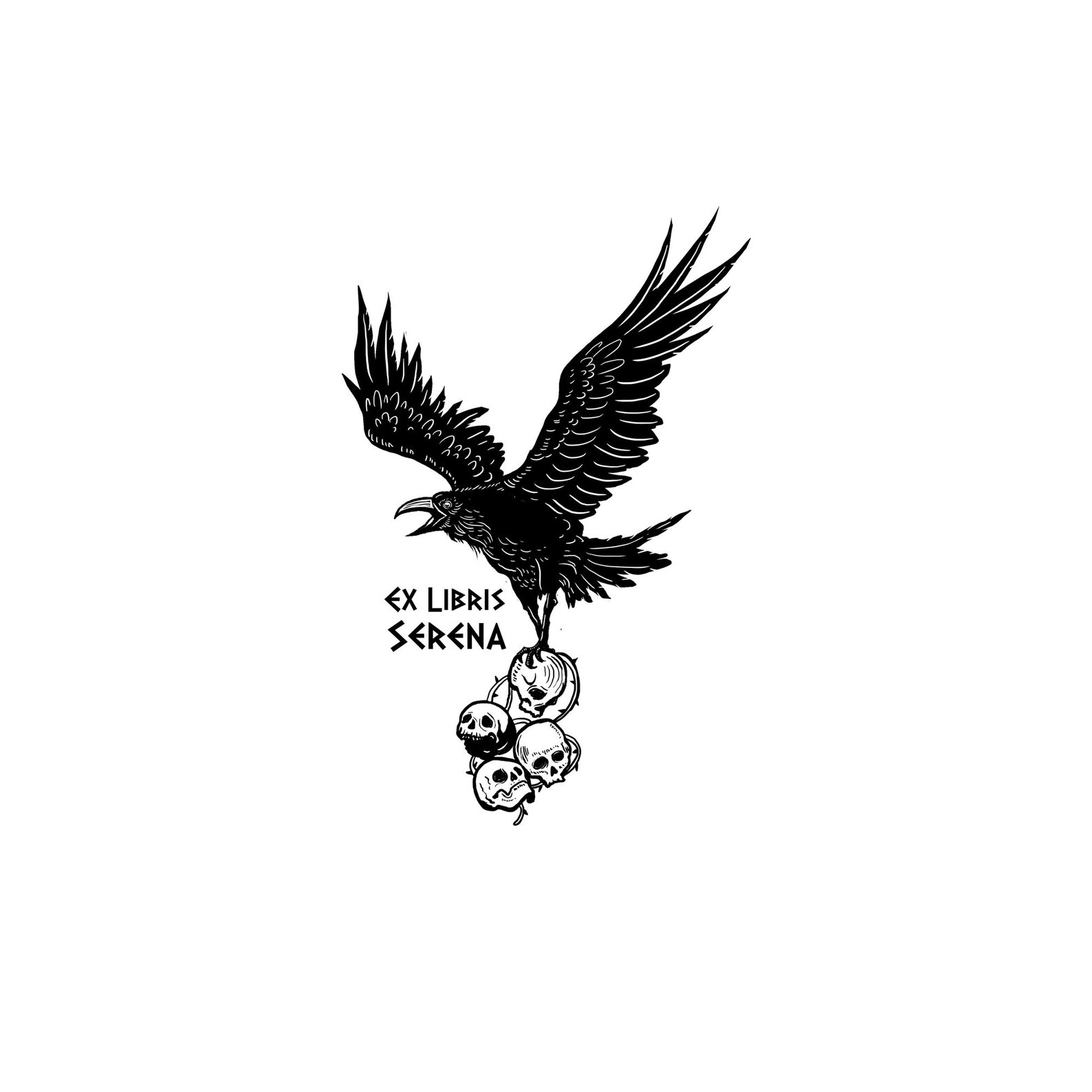 Ex-libris Stamp Raven Stamp Library Stamp Book Stamp - Etsy