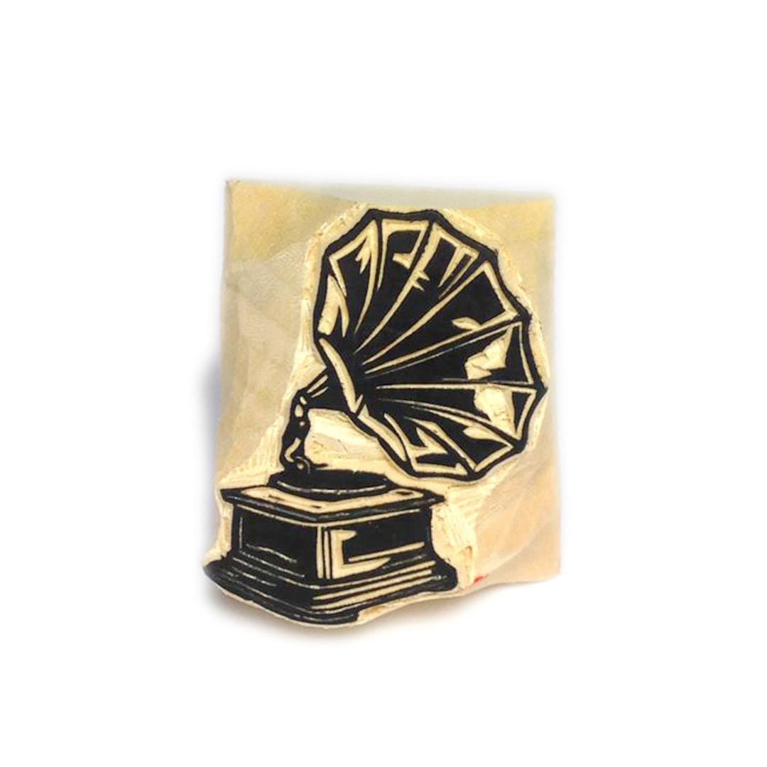 Retro Music Player Stamp Music Stamp Wooden Stamp Hand - Etsy